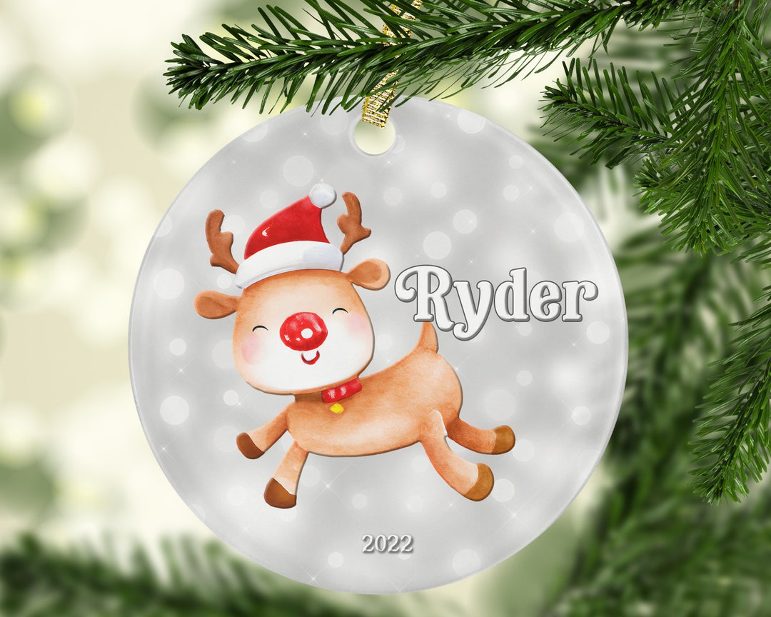 Personalized Rudolph Christmas Ornament, Custom Rudolph Christmas ...