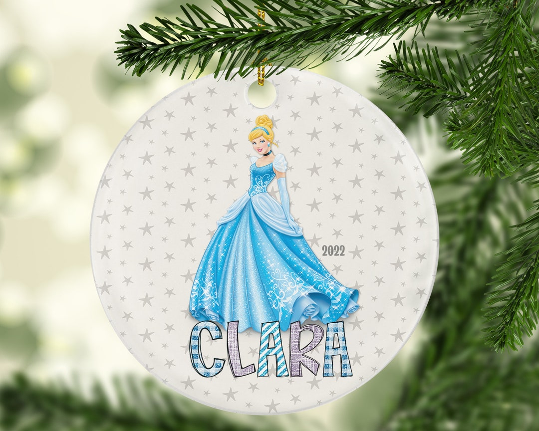 Personalized Cinderella Christmas Ornament, Custom Cinderella Christmas ...