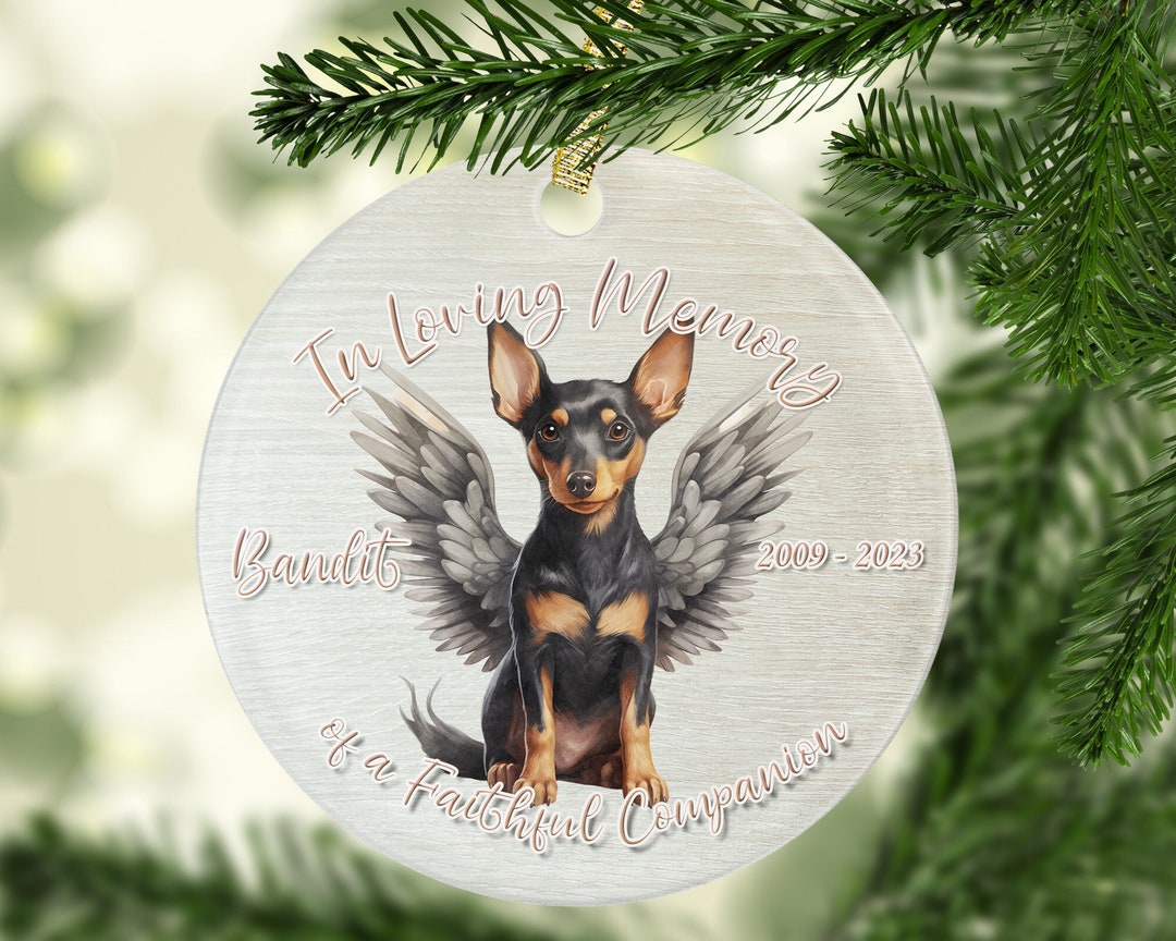 Personalized Doberman Pinscher Memorial Ornament, Custom Pet Memorial ...