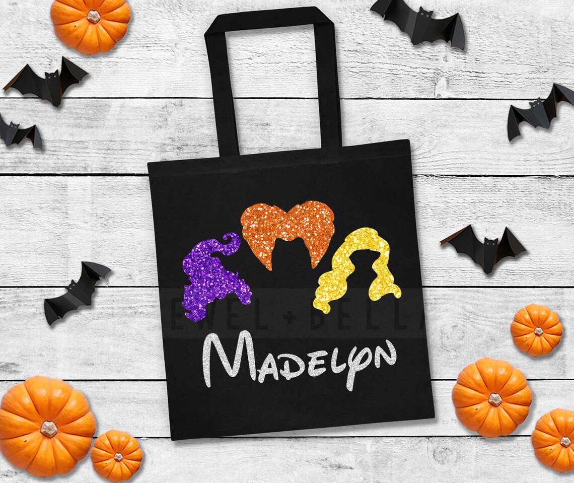 Personalized Hocus Pocus Trick or Treat Tote, Mickey's Not so Scary ...