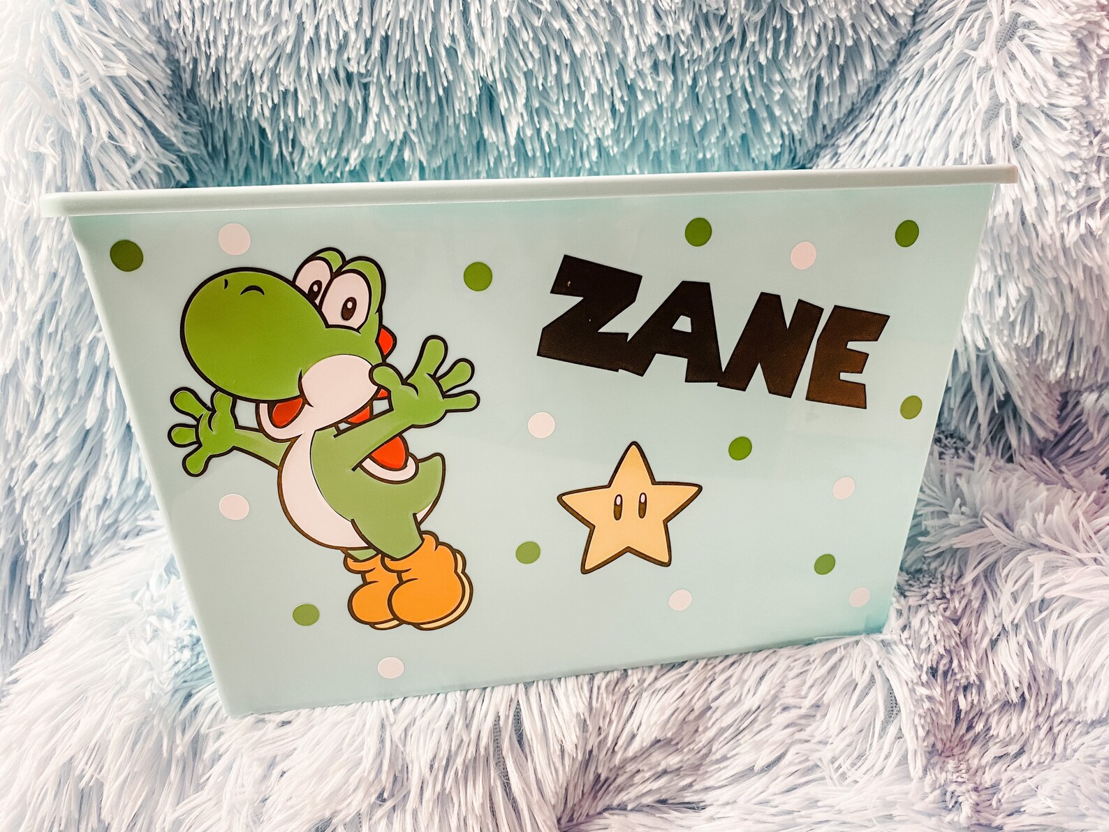 Personalized Yoshi Easter Basket Custom Super Mario Easter - Etsy