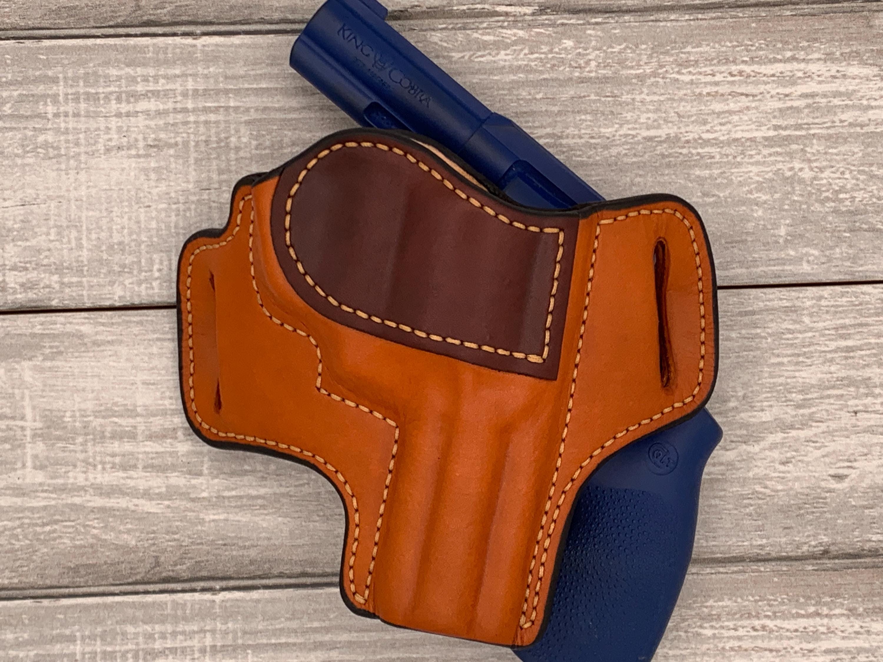 Colt King Cobra Lined Pancake-saddle Style Leather Holster - Etsy