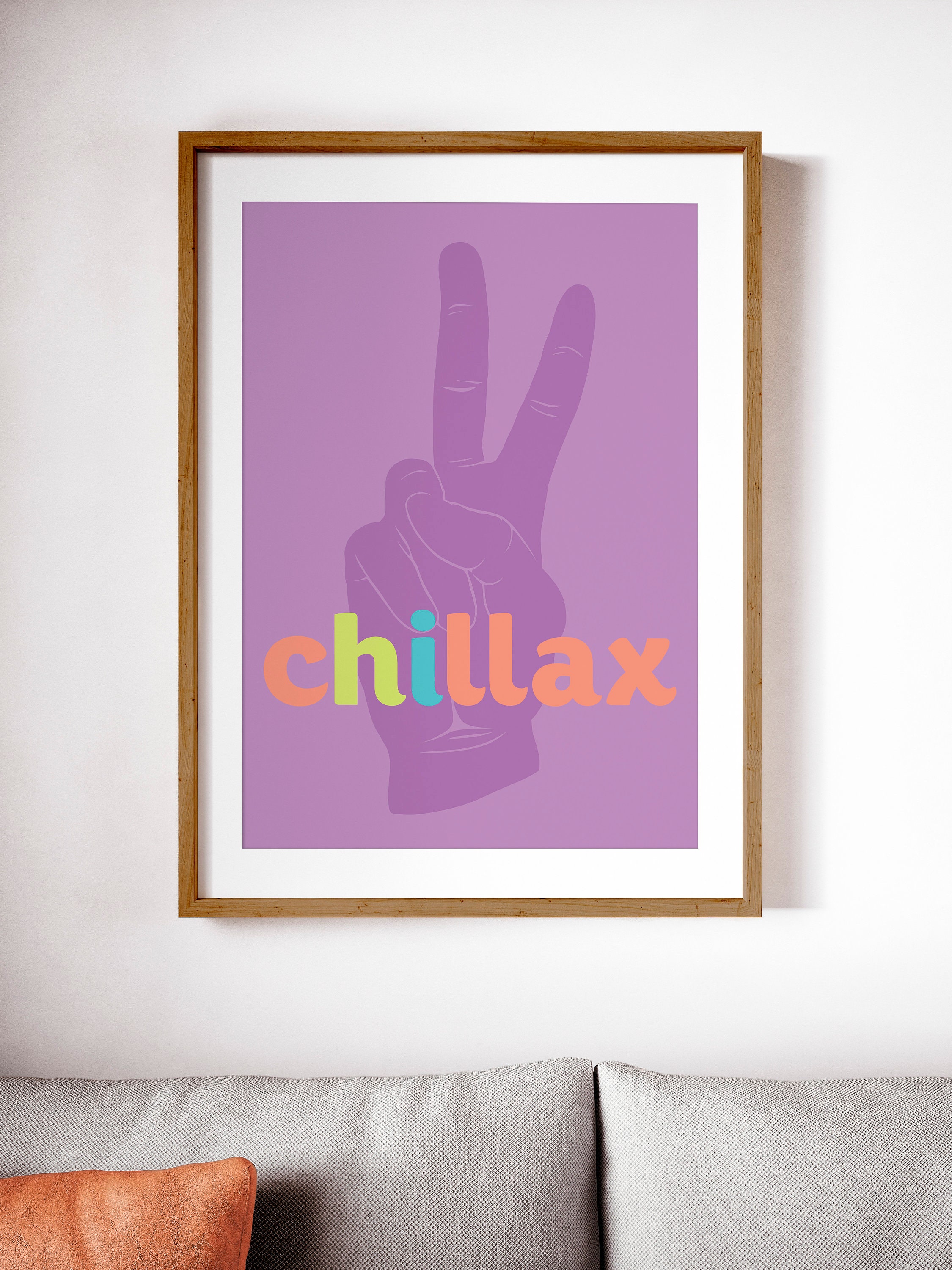 PRINTABLE "chillax" Hand Gesture Digital Drawing | Instant Download ...