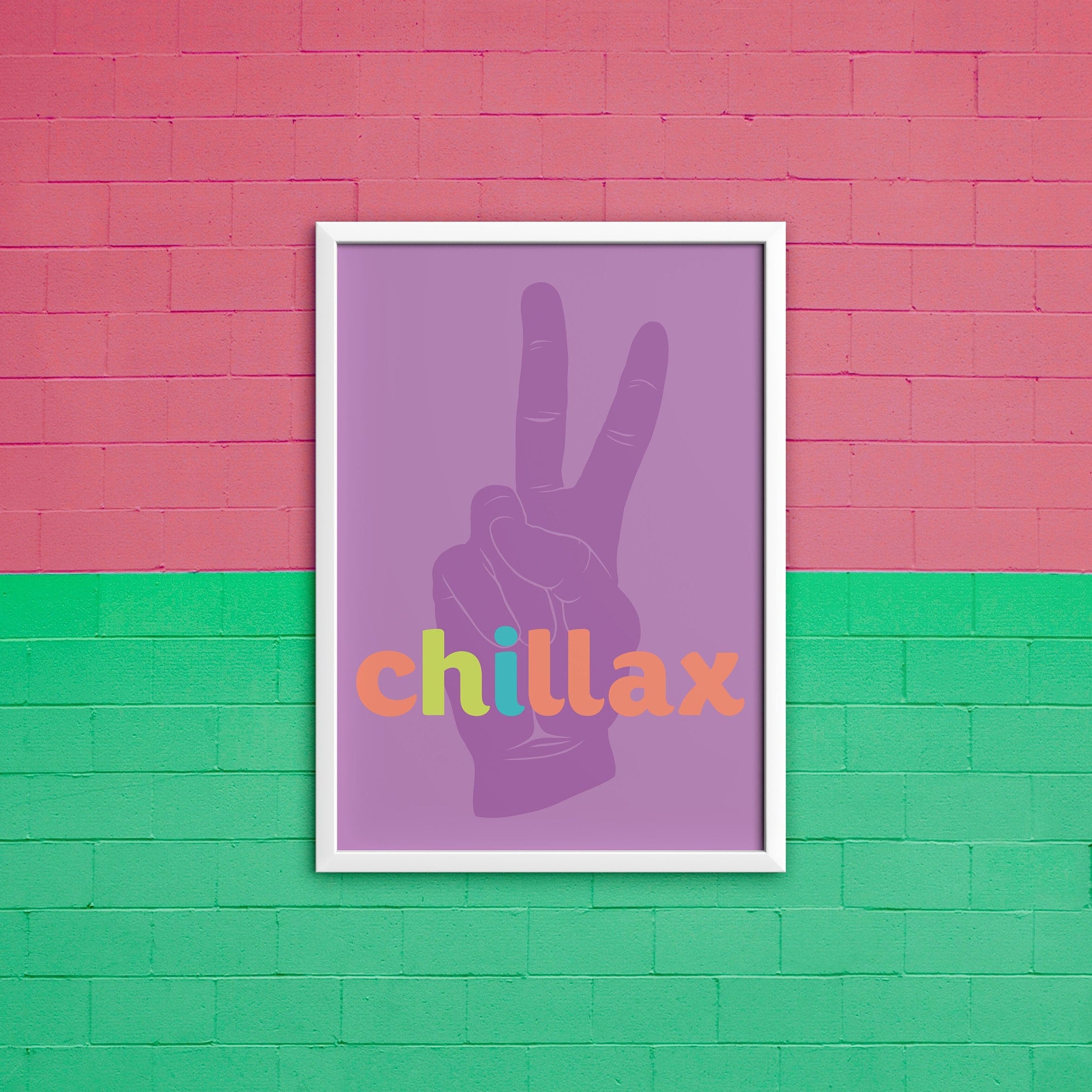 PRINTABLE "chillax" Hand Gesture Digital Drawing | Instant Download ...