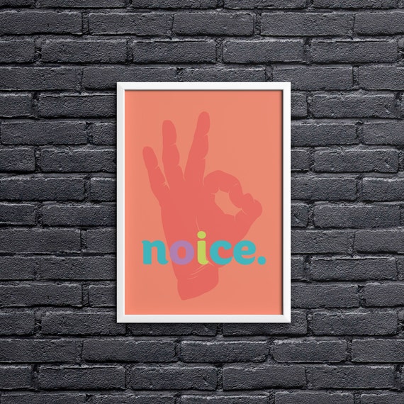 PRINTABLE noice Hand Gesture Digital Drawing - Etsy UK