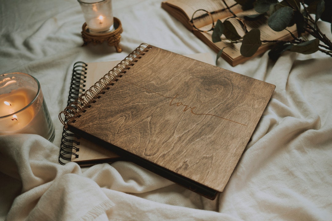 Personalized Photo Album, Wooden Photo Album, Scrapbook, Wooden Memory ...