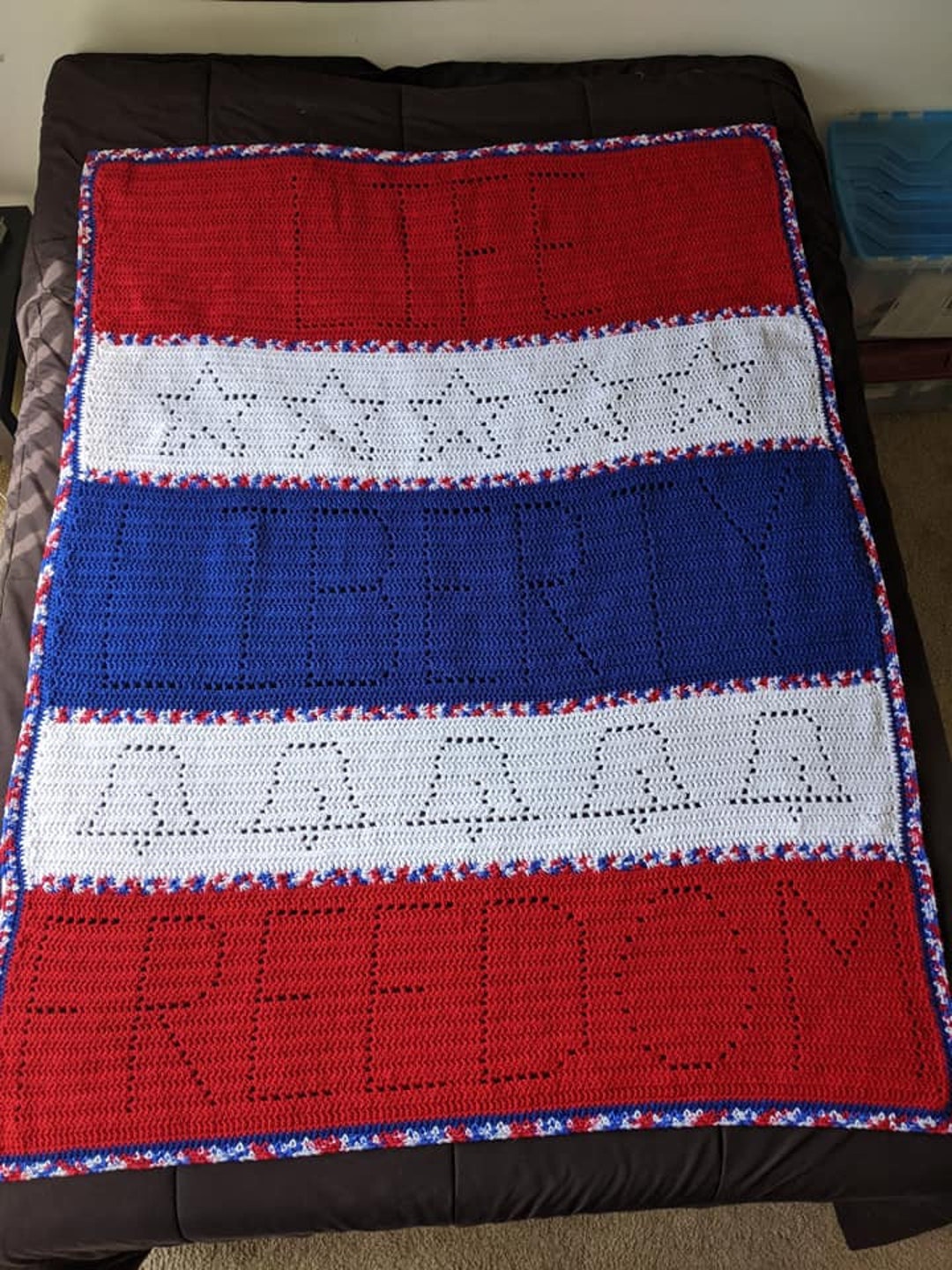 The Terry Blanket Pattern - Full Size - Independence Day - Etsy