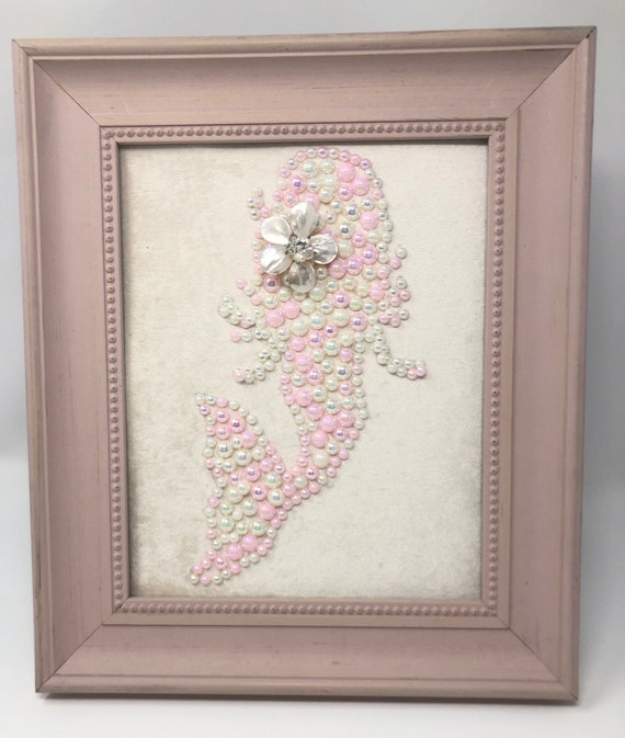 Jeweled Mermaid Framed Girls Handmade Gift | Etsy