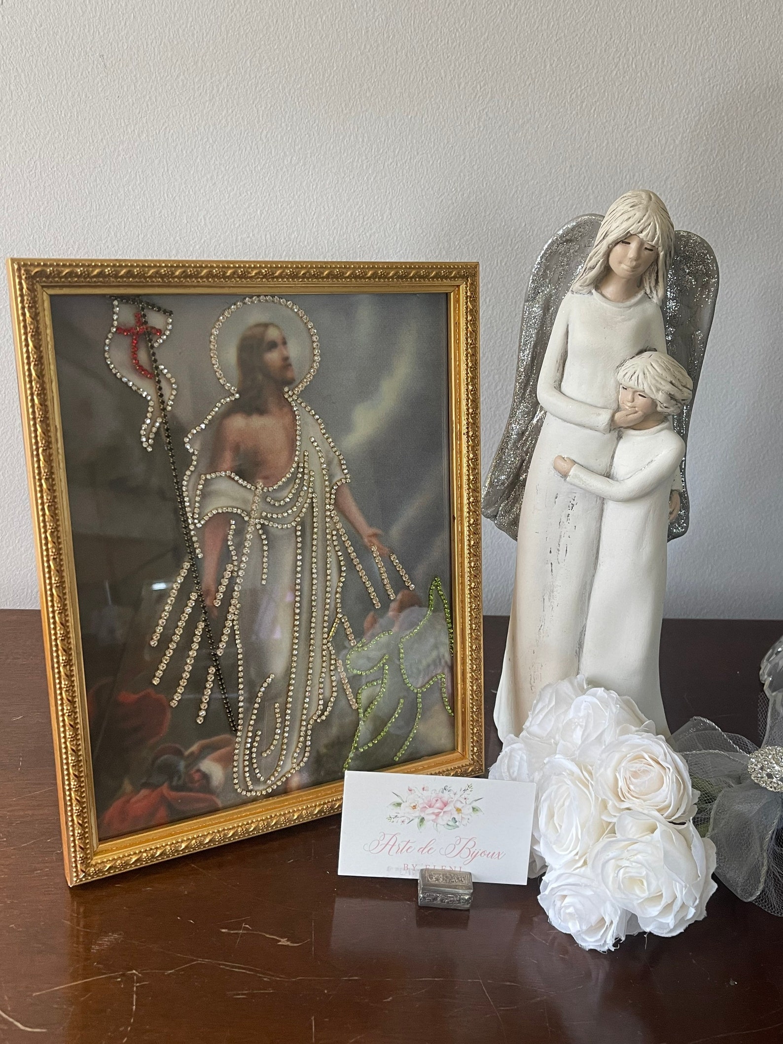 Jeweled Resurrection of Jesus Christ Icon/ Jewelry Art Framed/ - Etsy