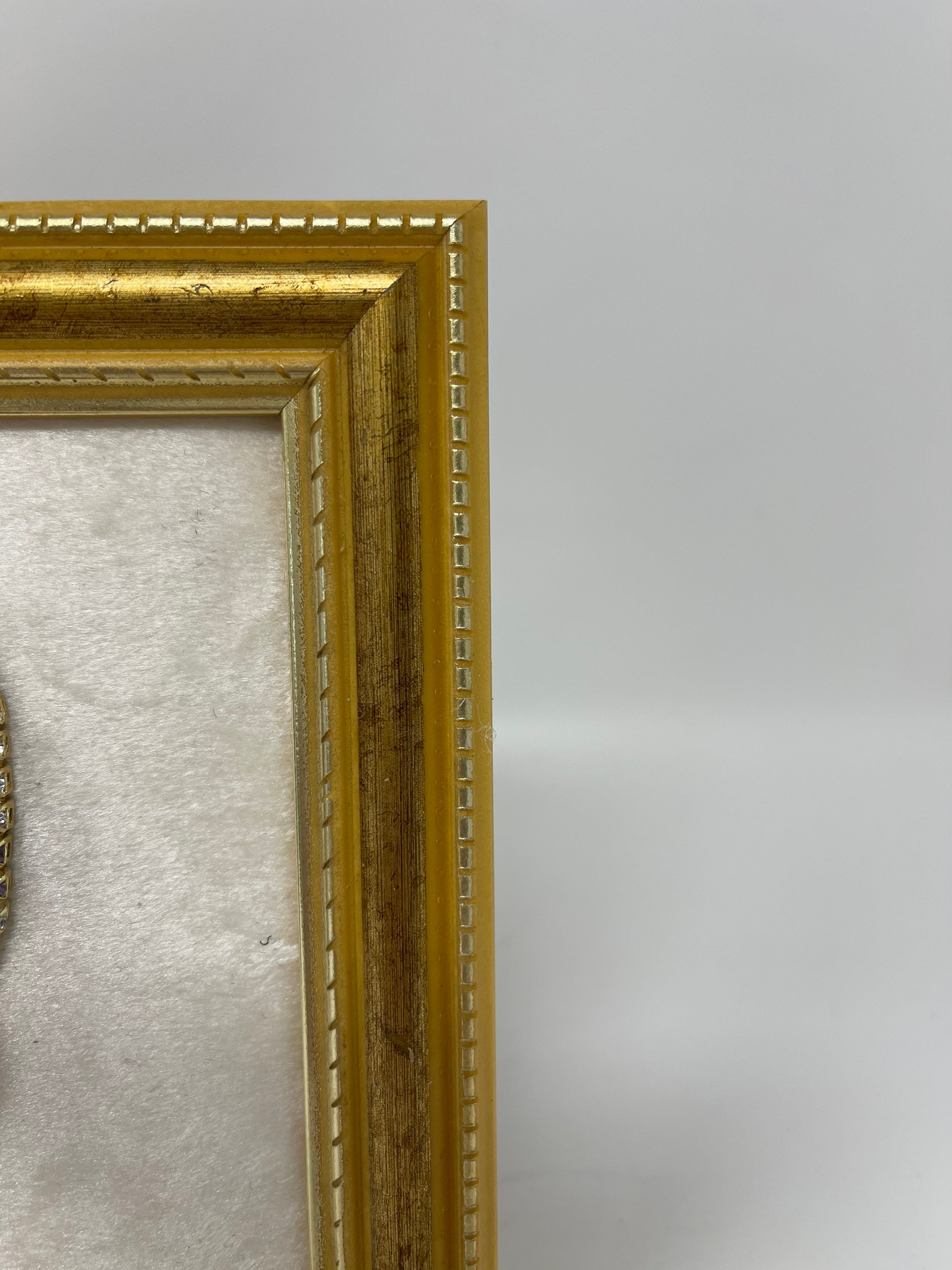 Framed Jewelry Art Purple Gold Heart/ Gifts for Mom/ | Etsy