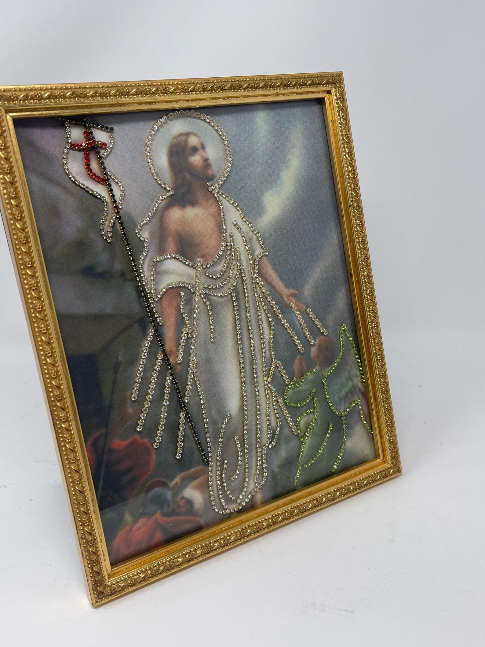 Jeweled Resurrection of Jesus Christ Icon/ Jewelry Art Framed/ - Etsy