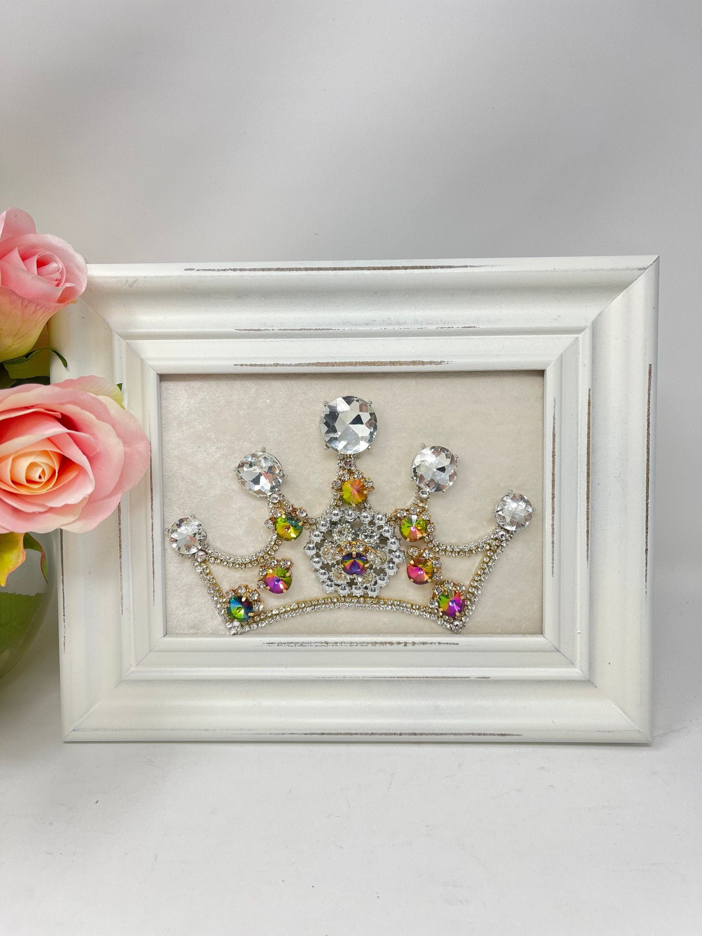 Jeweled Crown Tiara/ Framed Jewelry Art/ Swarovski Crystals/ | Etsy