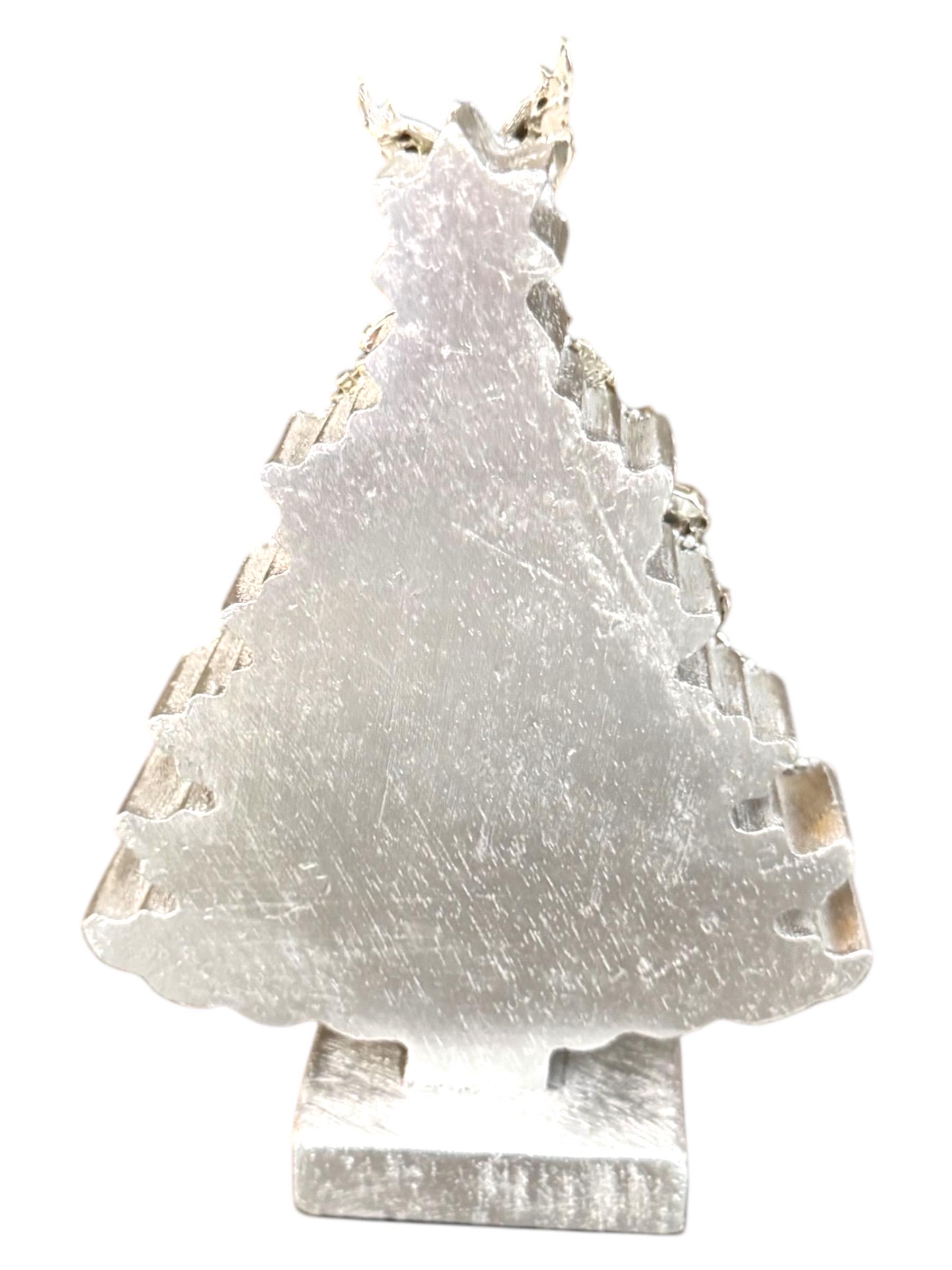 Silver Christmas Tree With Pearls and Crystals | Angel Topper Holiday ...