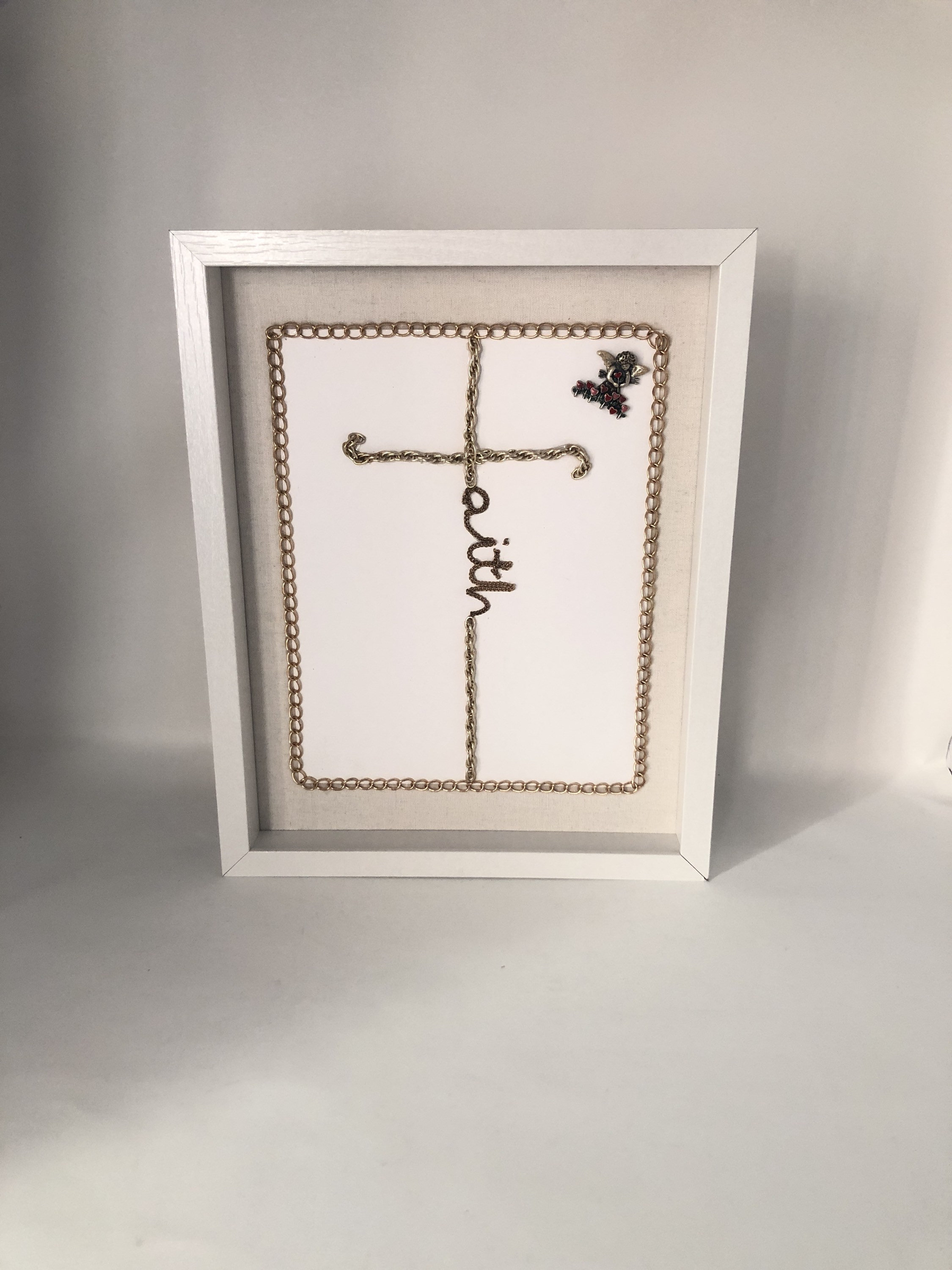 Jeweled Faith Cross Framed Jewelry Art Shadow Box - Etsy