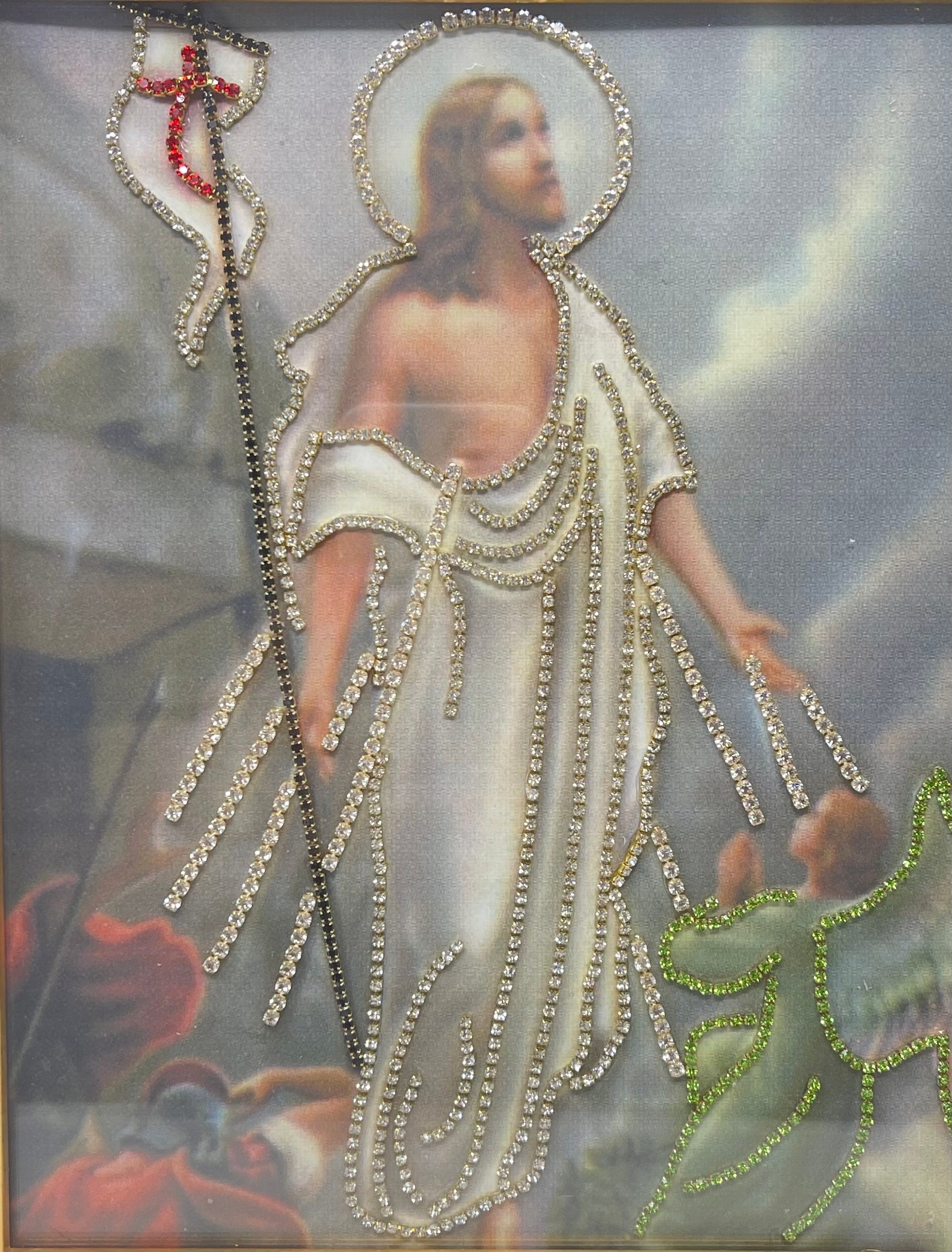 Jeweled Resurrection of Jesus Christ Icon/ Jewelry Art Framed/ - Etsy