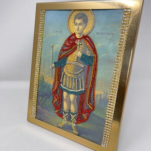 Saint Fanourios the Martyr and Miracle Worker, Framed Jewelry Art ...