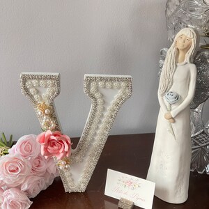 Monogram Letter, Personalized Gifts, Initial Letter V, Flower Wall Art ...