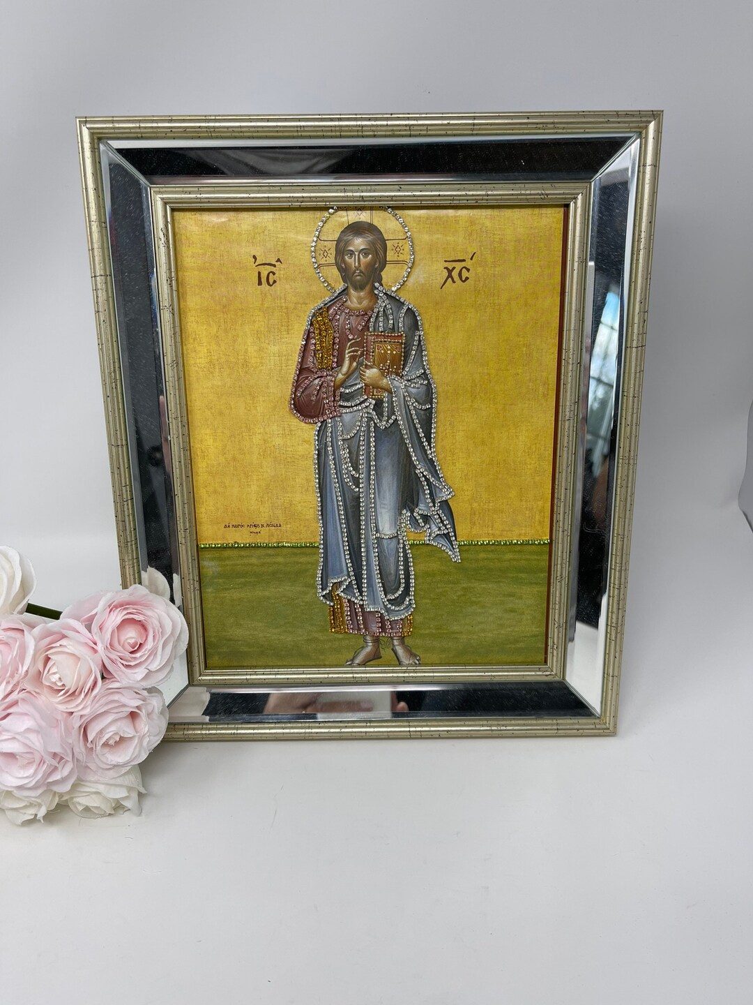 Christ Pantocrator, Jesus Christ Full Body Icon, Jeweled Greek Orthodox ...