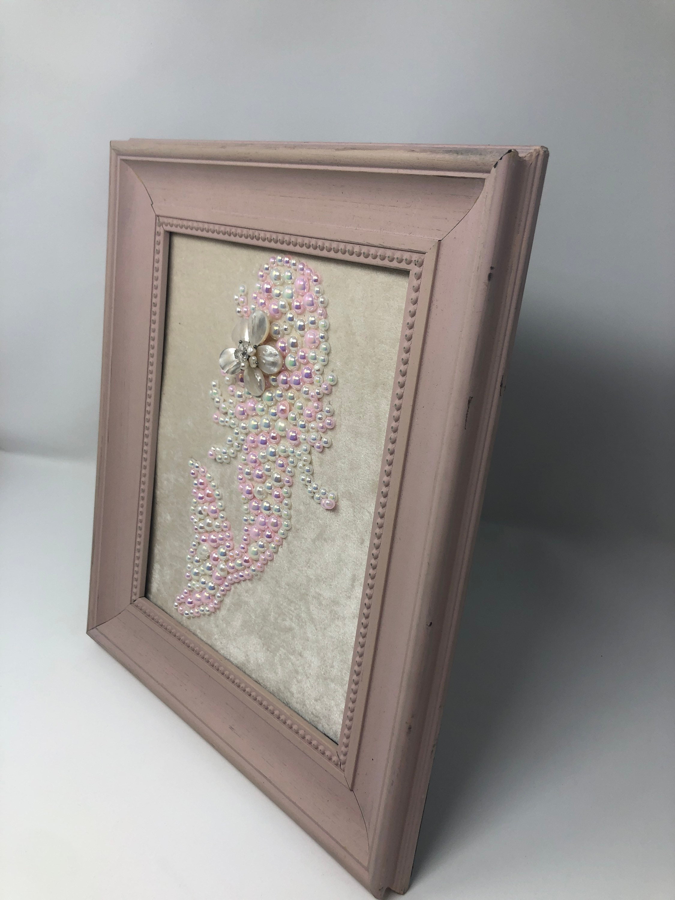 Jeweled Mermaid Framed Girls Handmade Gift - Etsy