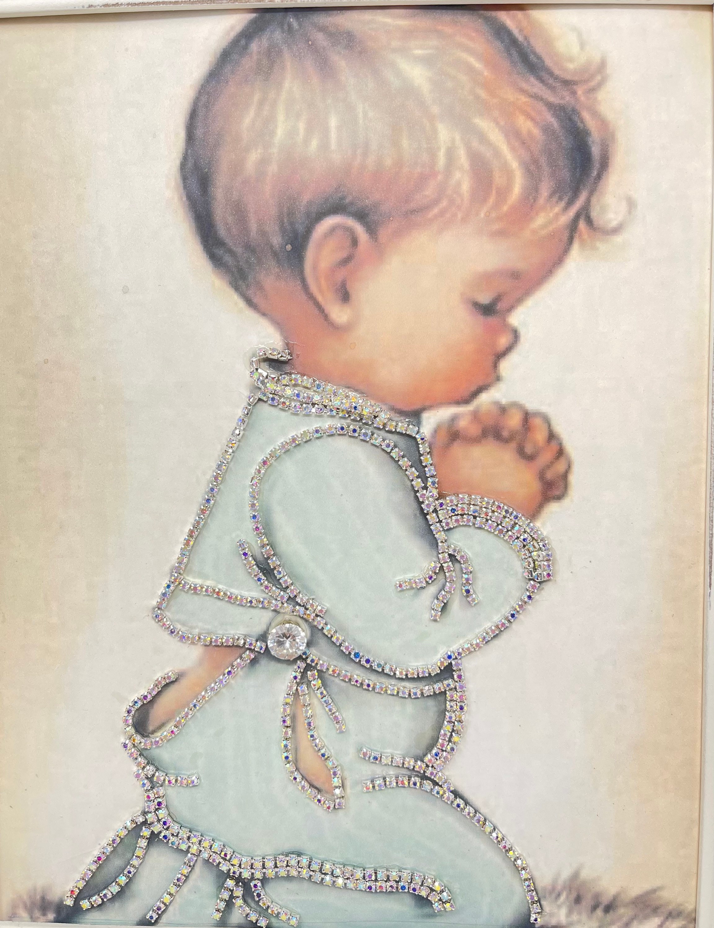 Jeweled Vintage Sweet Little Boy Praying Framed Jewelry Art - Etsy UK