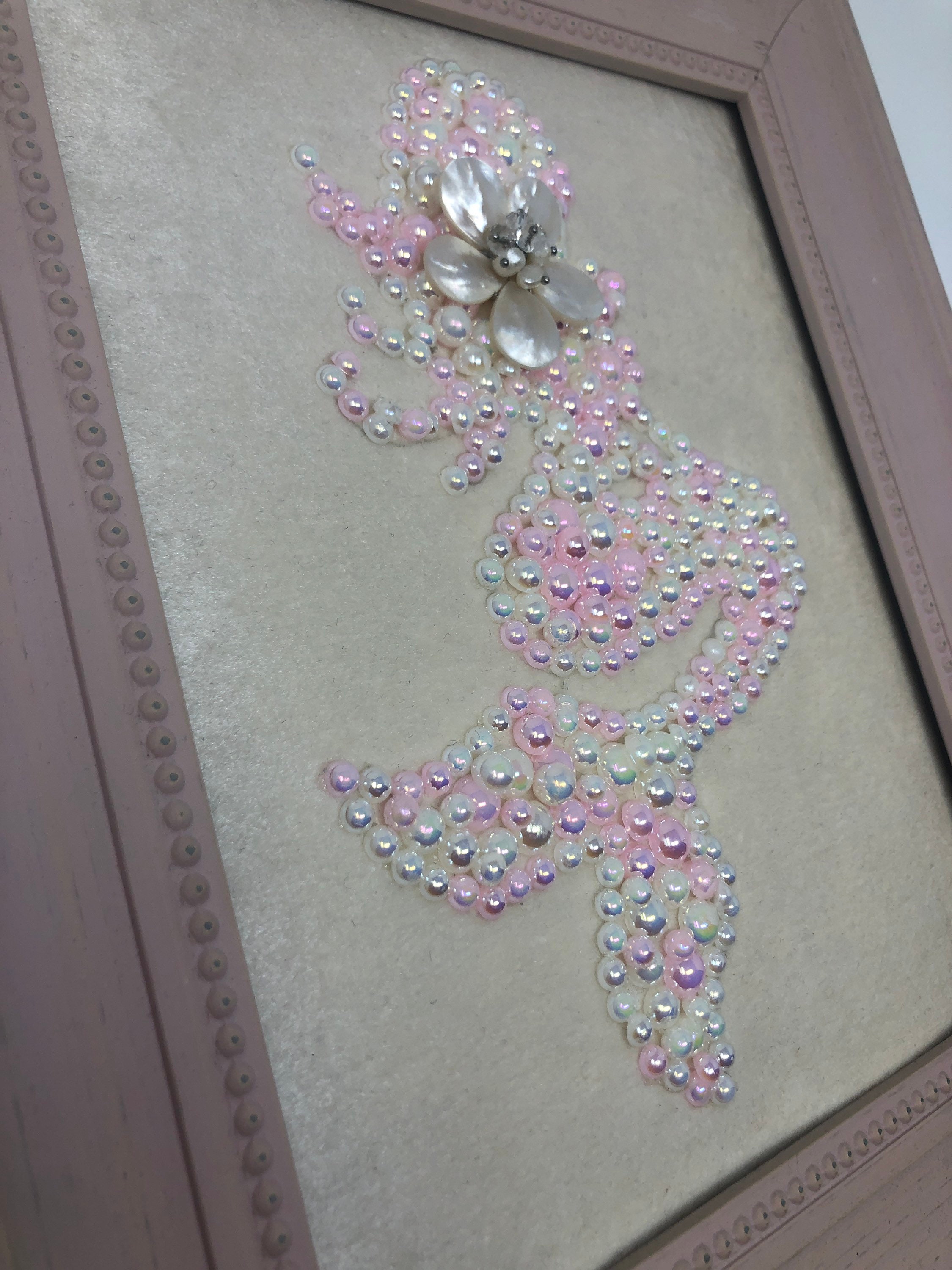 Jeweled Mermaid Framed Jewelry Art Girls Handmade Gift - Etsy