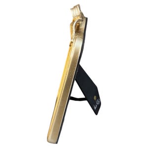 Elegant Angel Art in Gold Tone Frame With Rhinestones and Flowers ...