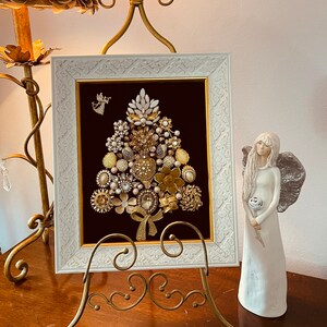 Jeweled Framed Christmas Tree Vintage Jewelry Art Detailed - Etsy
