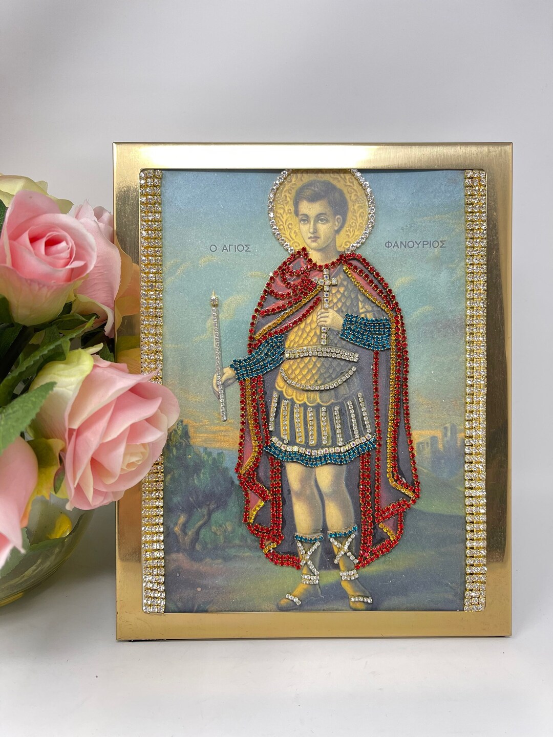 Saint Fanourios the Martyr and Miracle Worker, Framed Jewelry Art ...