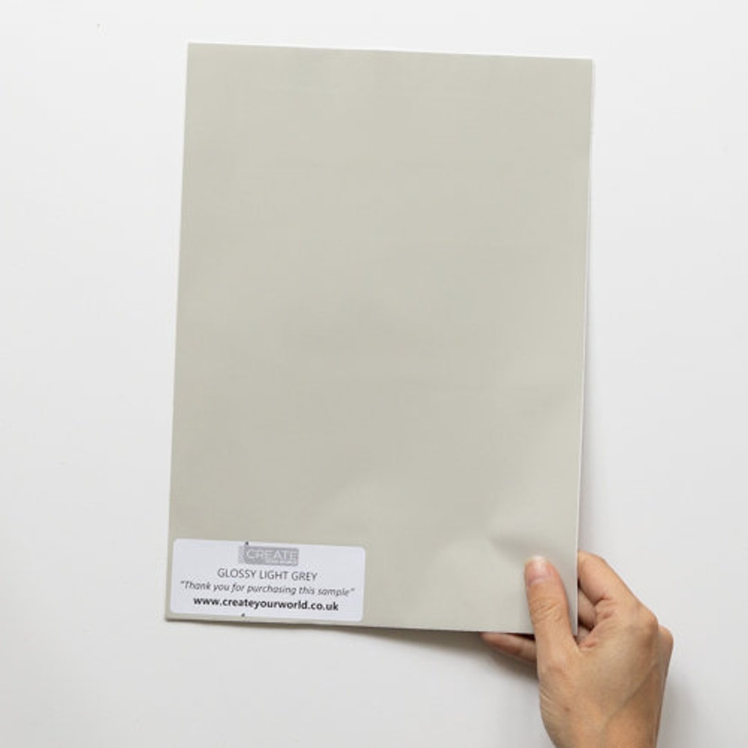 A4 SAMPLE Glossy LIGHT GREY Sticky Back Plastic Vinyl Wrap Film - Etsy