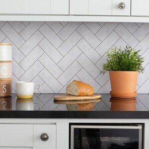 67.5cm X 4m METALLIC CHEVRON Premium 3D Splashback Tile Wallpaper - Etsy