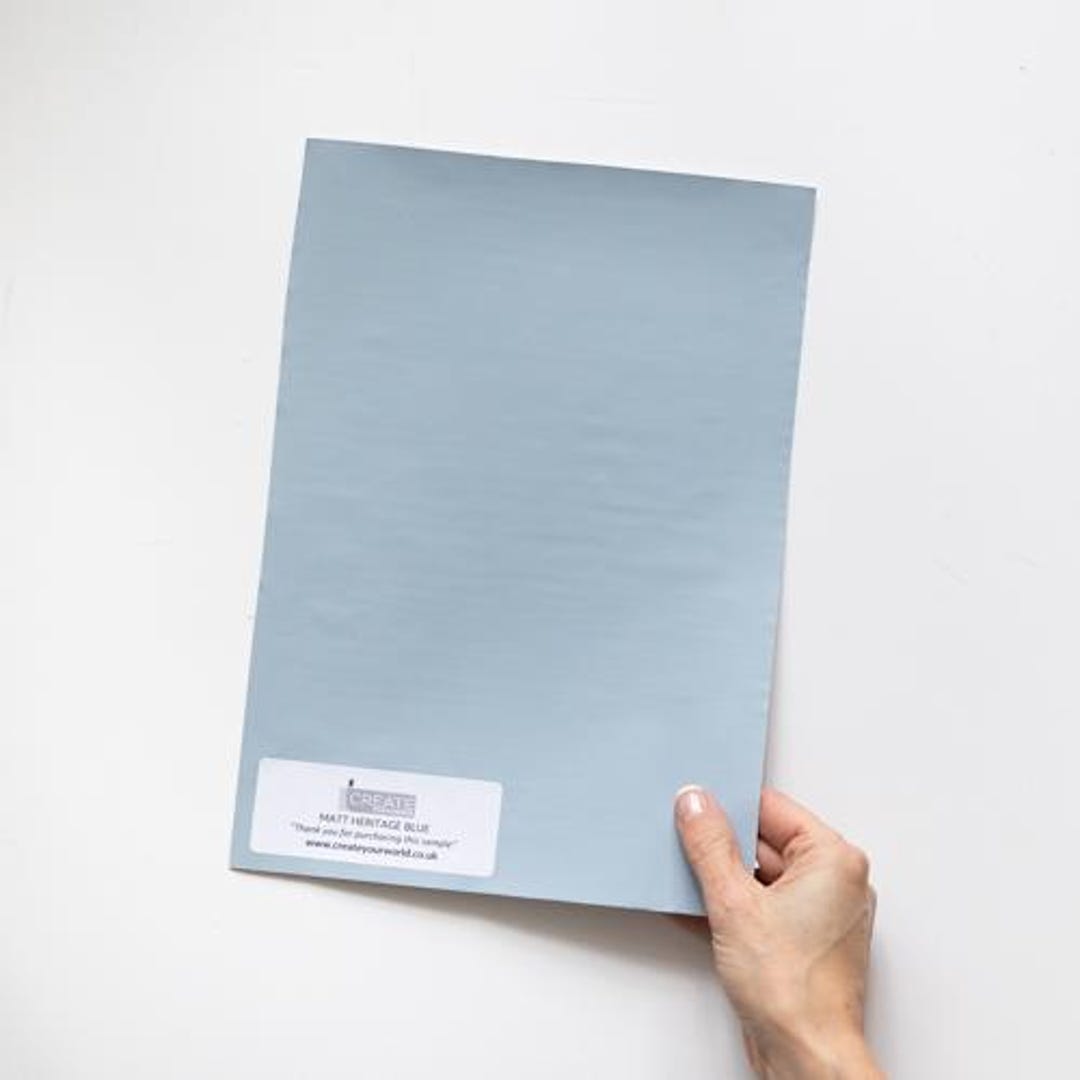 A4 SAMPLE MATT HERITAGE Blue Sticky Back Plastic Vinyl Wrap Film - Etsy