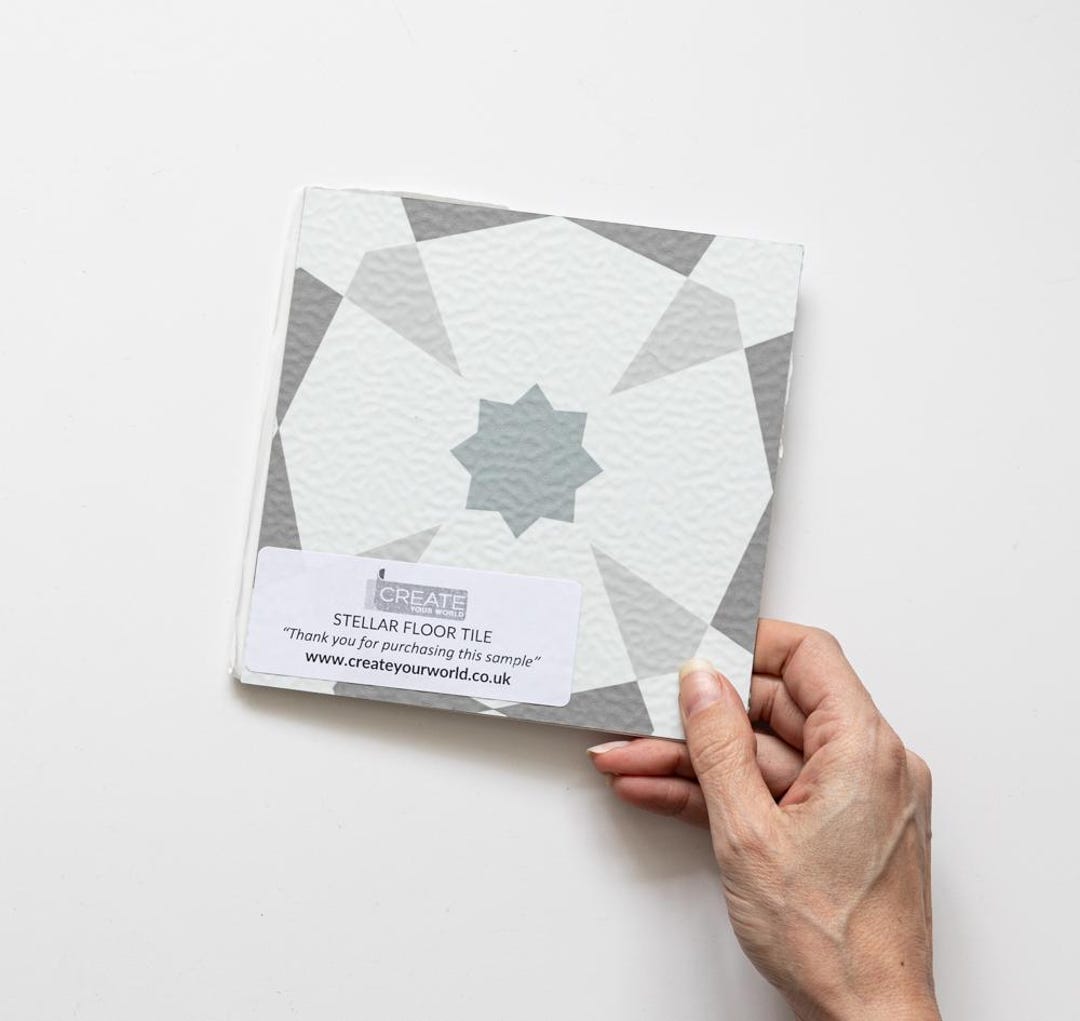 SAMPLE (quarter Tile) 15cm X 15cm STELLAR Peel and Stick Vinyl Floor ...