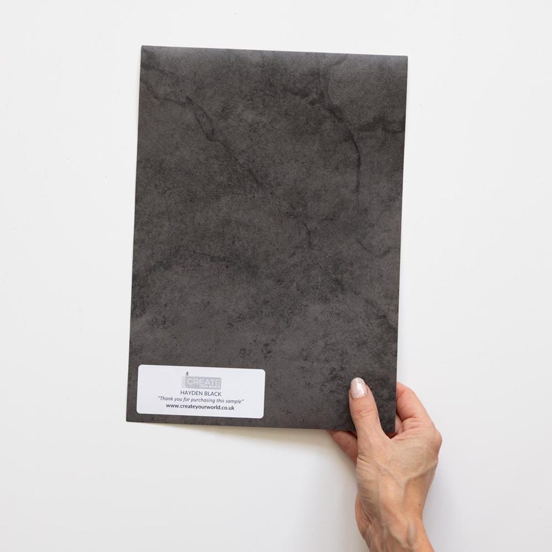 A4 SAMPLE - HAYDEN BLACK Peel and Stick Wallpaper - Etsy UK