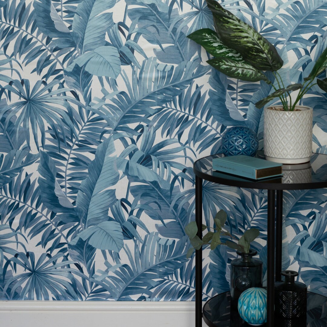 Nu Wallpaper MAUI BLUE Peel & Stick Wallpaper - Etsy