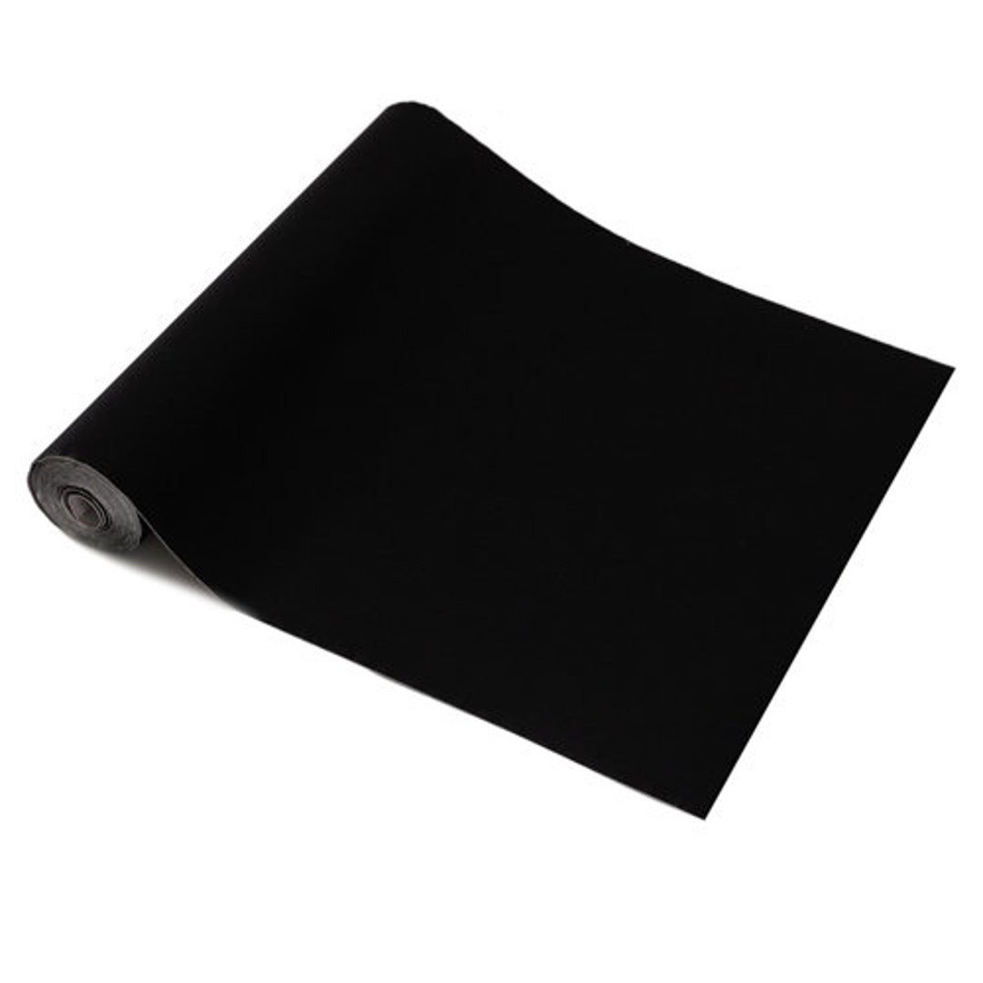 45cm wide up to 5m long dc fix FELT VELOUR BLACK sticky back plastic ...
