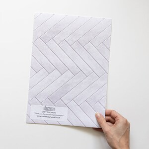 A4 SAMPLE GREY CHEVRON 3D Splashback Tile Wallpaper 270-1015 - Etsy UK