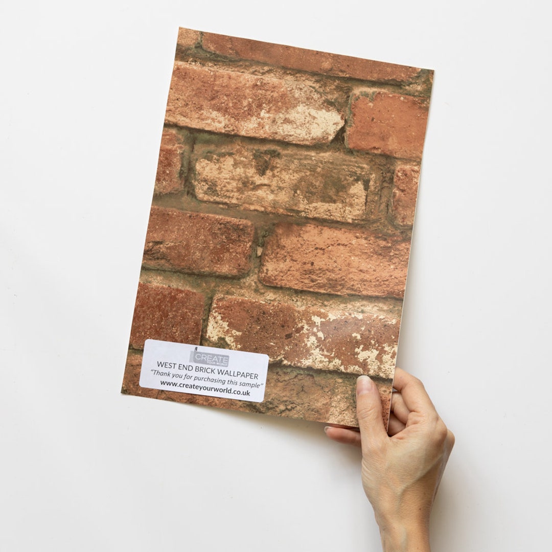 A4 SAMPLE WESTEND BRICK Peel and Stick Wallpaper - Etsy