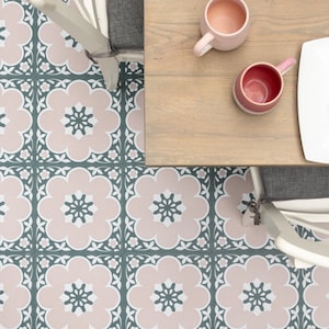 30.48cm X 30.48cm DAPHNE PINK Peel and Stick Vinyl Floor Tiles - Etsy UK