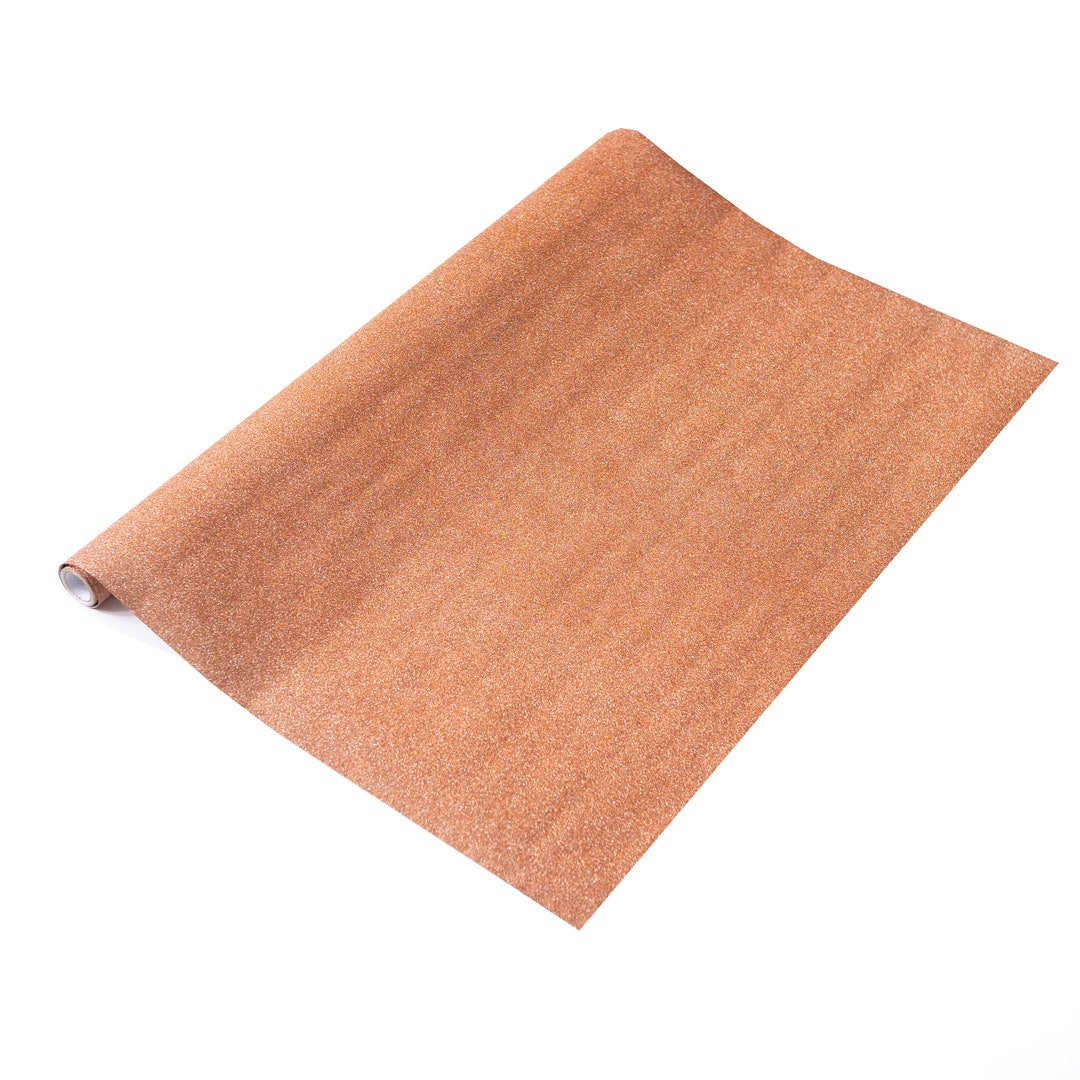 67.5cm X 2m Dc Fix GLITTER COPPER Sticky Back Plastic Vinyl Wrap Film ...