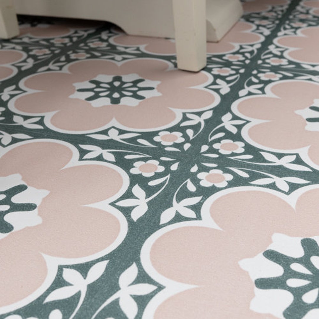 30.48cm X 30.48cm DAPHNE PINK Peel and Stick Vinyl Floor Tiles - Etsy UK