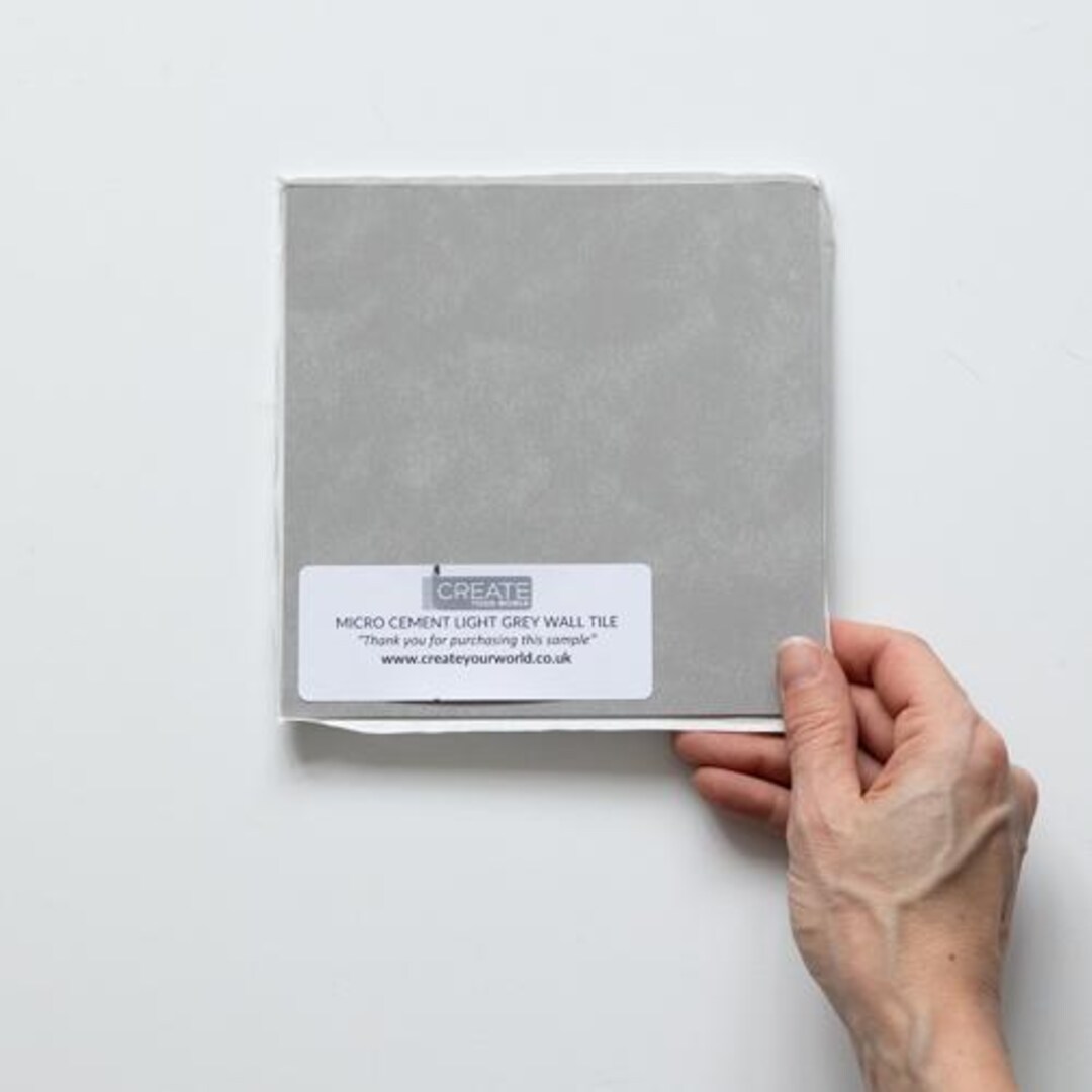 Sample (full Tile) MICRO CEMENT LIGHT Grey Self Adhesive Wall Tiles - Etsy
