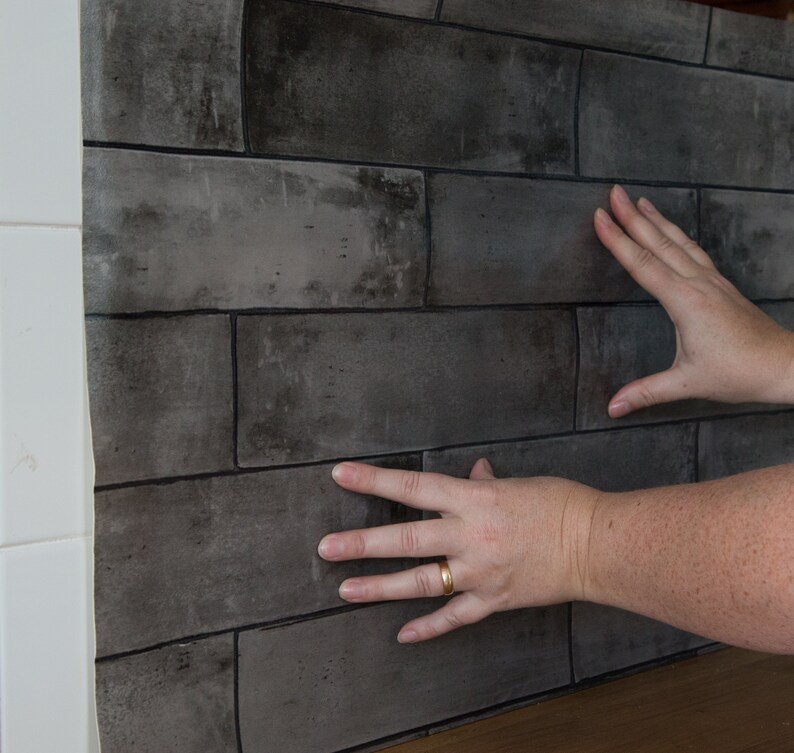 67.5cm X 4m SLATE BRICKS ASMANT Grey Premium 3D Splashback - Etsy