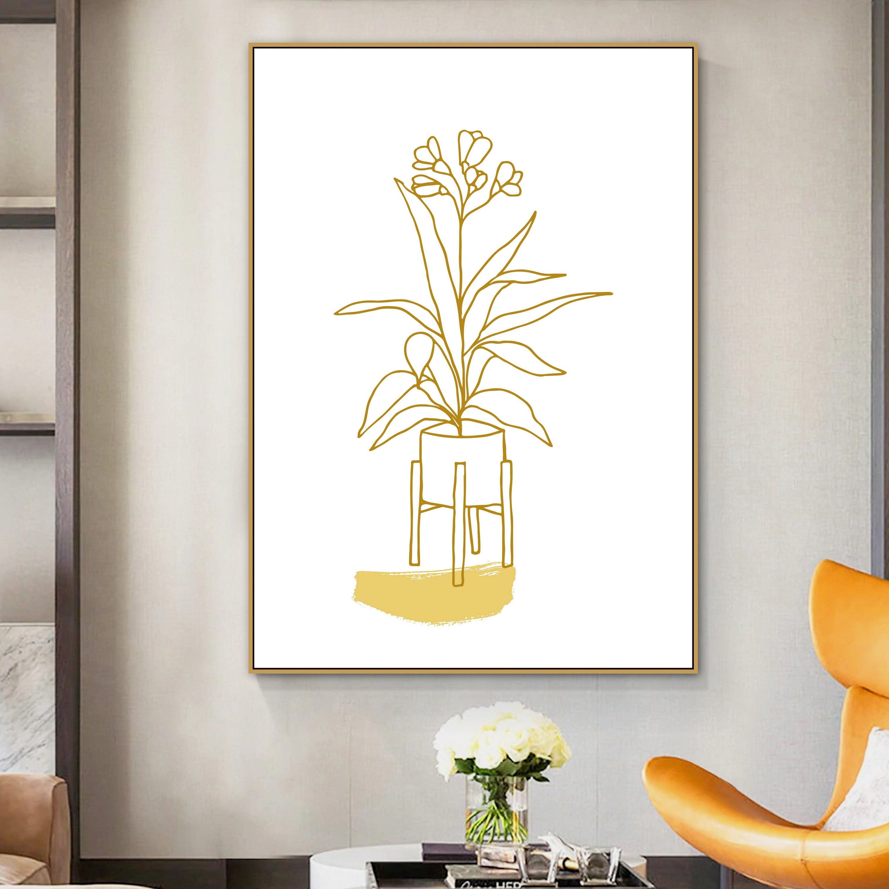 Instant Digital Download Houseplant Abstract Modern Minimalist ...