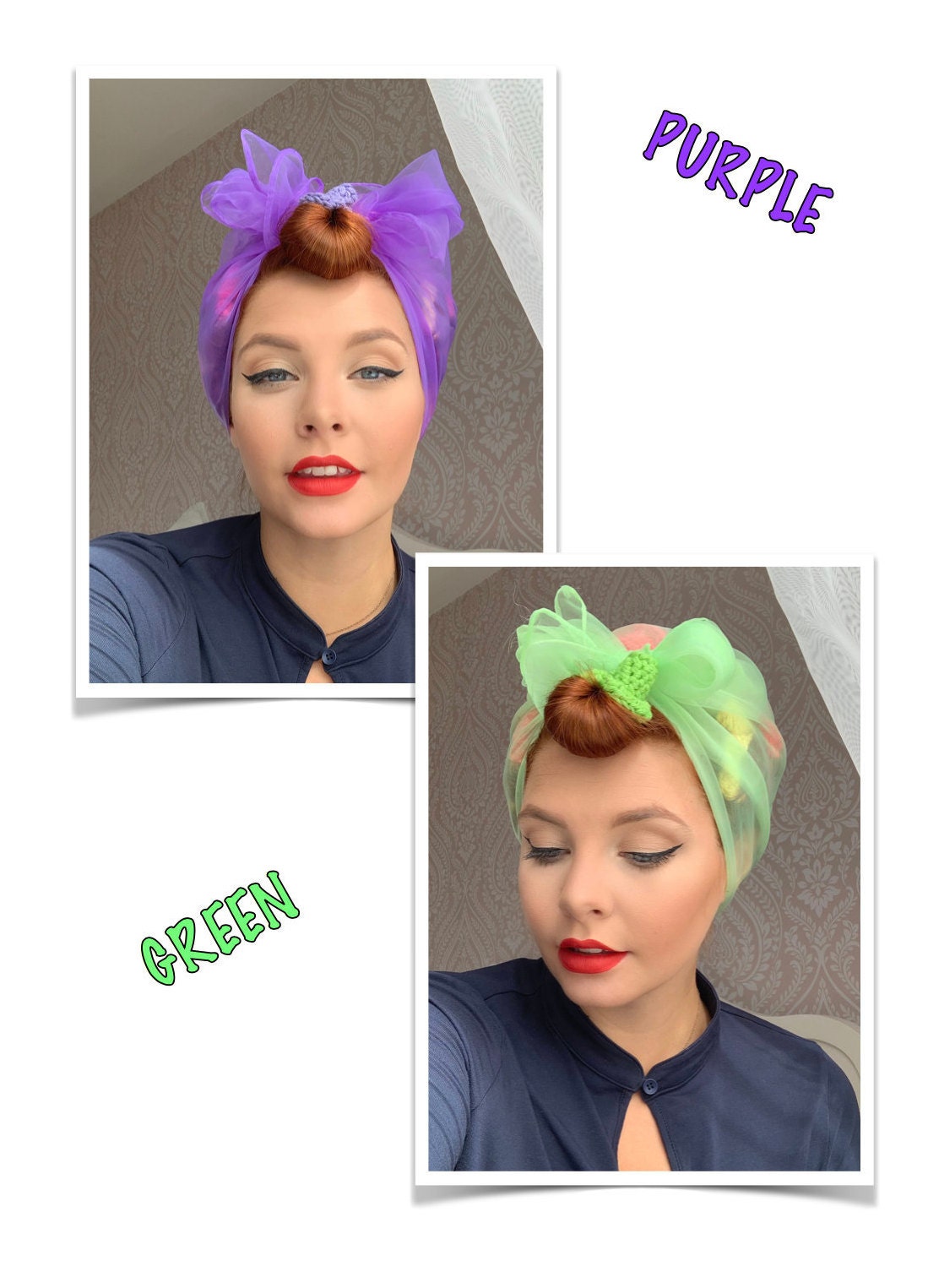 Hannah Iris Cosy Curler Head Scarfs/ Hair Net - Etsy