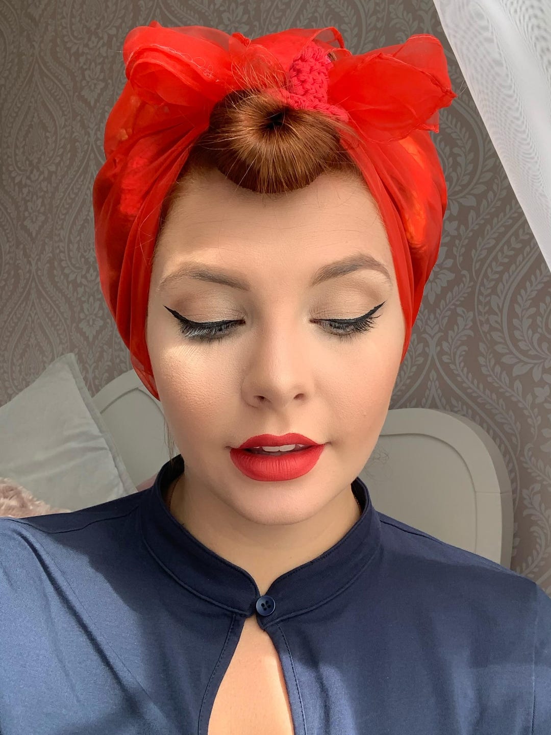 Hannah Iris Cosy Curler Head Scarfs/ Hair Net - Etsy