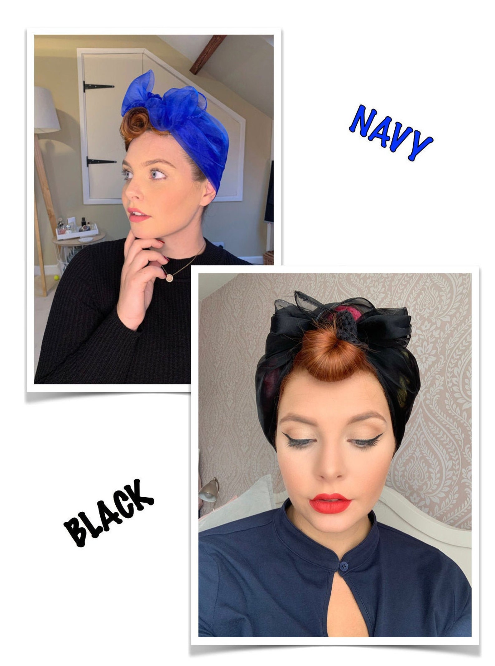 Hannah Iris Cosy Curler Head Scarfs/ Hair Net - Etsy