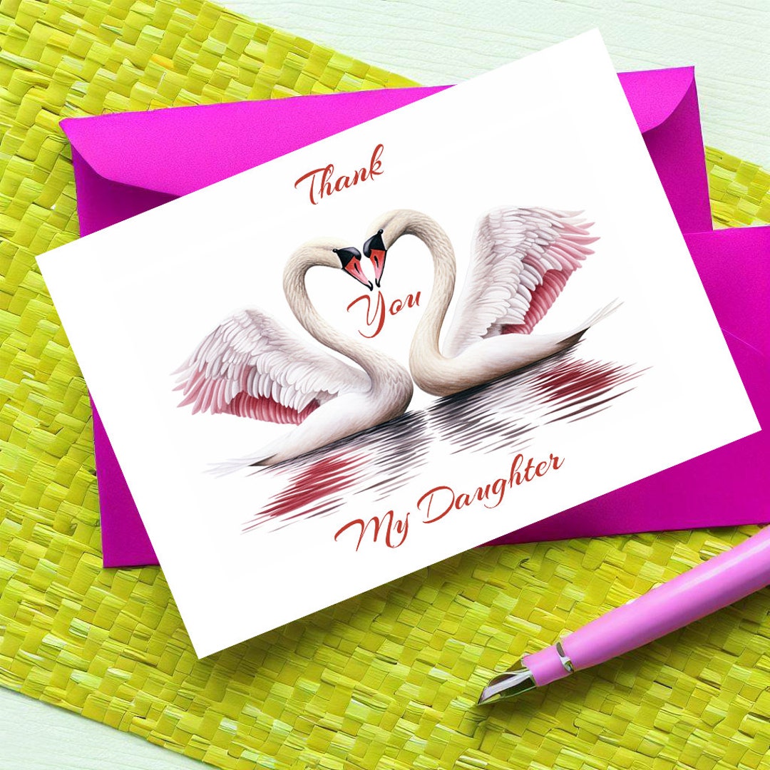 Daughter Thank You Card Printable Download Family - Etsy