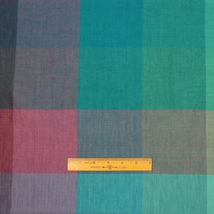 Handwoven Cotton Fabric With Rainbow Yarn-dye Checks, by the Half Yard ...