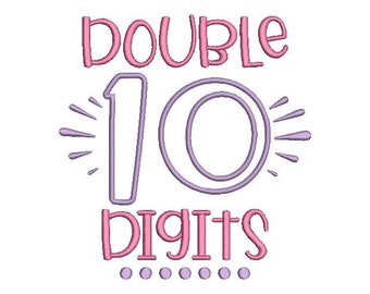 Ten and Fabulous Digital Machine Embroidery Design 4 Sizes, 10th ...