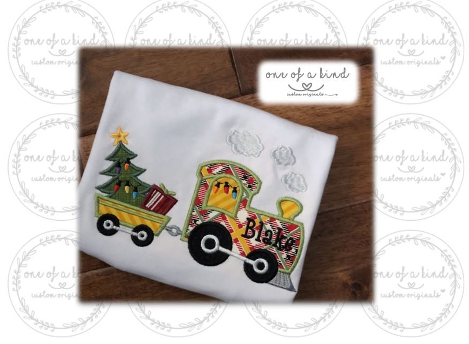 Christmas Train Machine Embroidery Design - Etsy